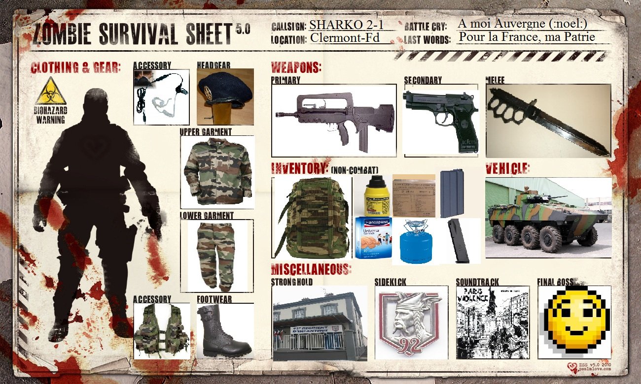 [Zombie survival sheet] Faites le votre! sur le forum Blabla moins de ...
