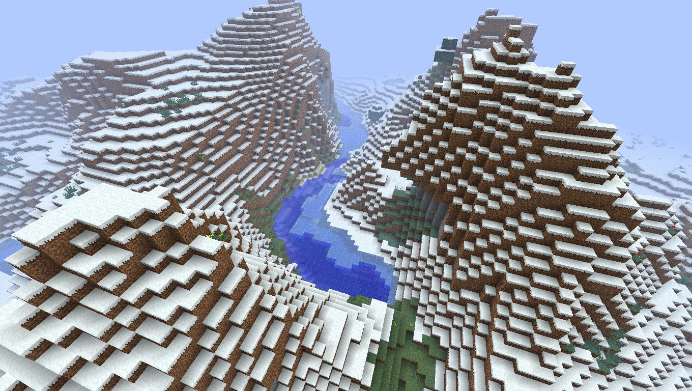 Superbe seed plaine, montagnes et neige sur le forum Minecraft - 14-02 ...