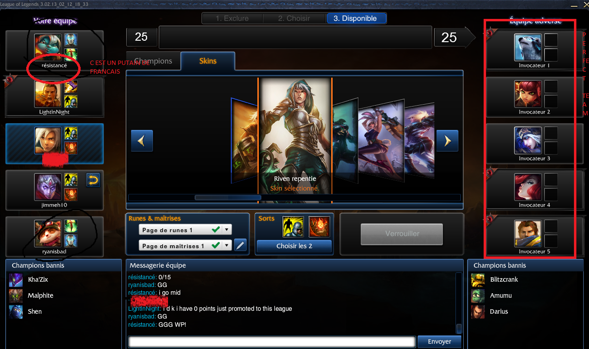Ma troll team /20 ? sur le forum League of Legends - 15-02-2013 00:00: ...