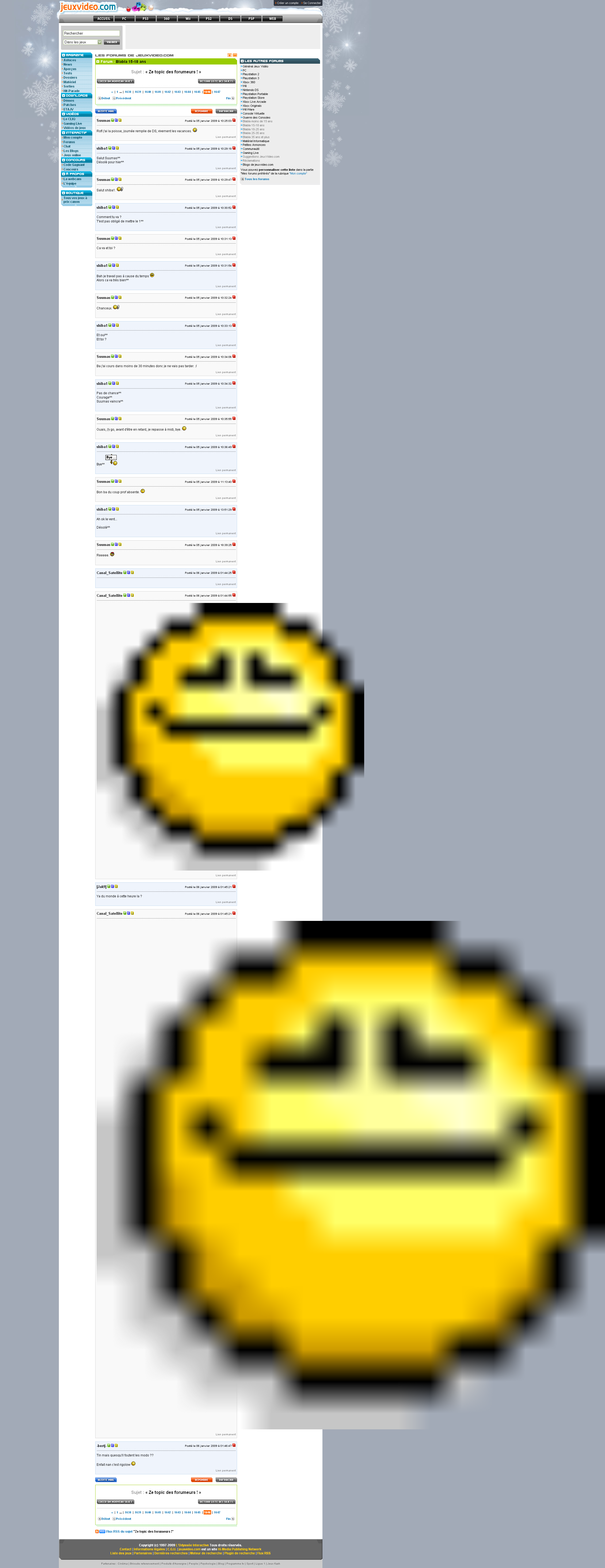 [Collector] Qui était présent ? sur le forum Blabla 18-25 ans - 22-05 ...