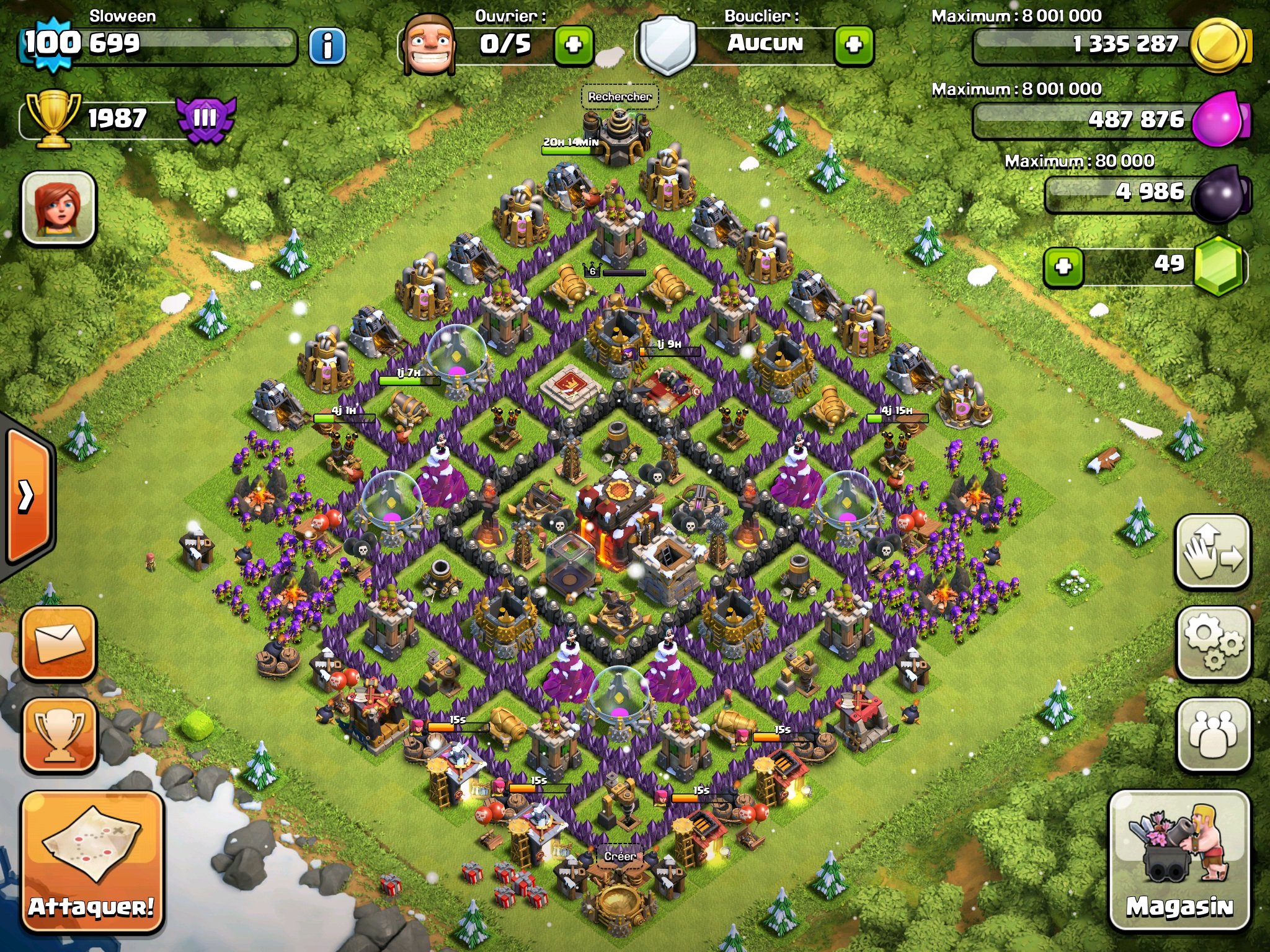 Village Sloween level 100 (bis) sur le forum Clash of Clans - 26-01 ...