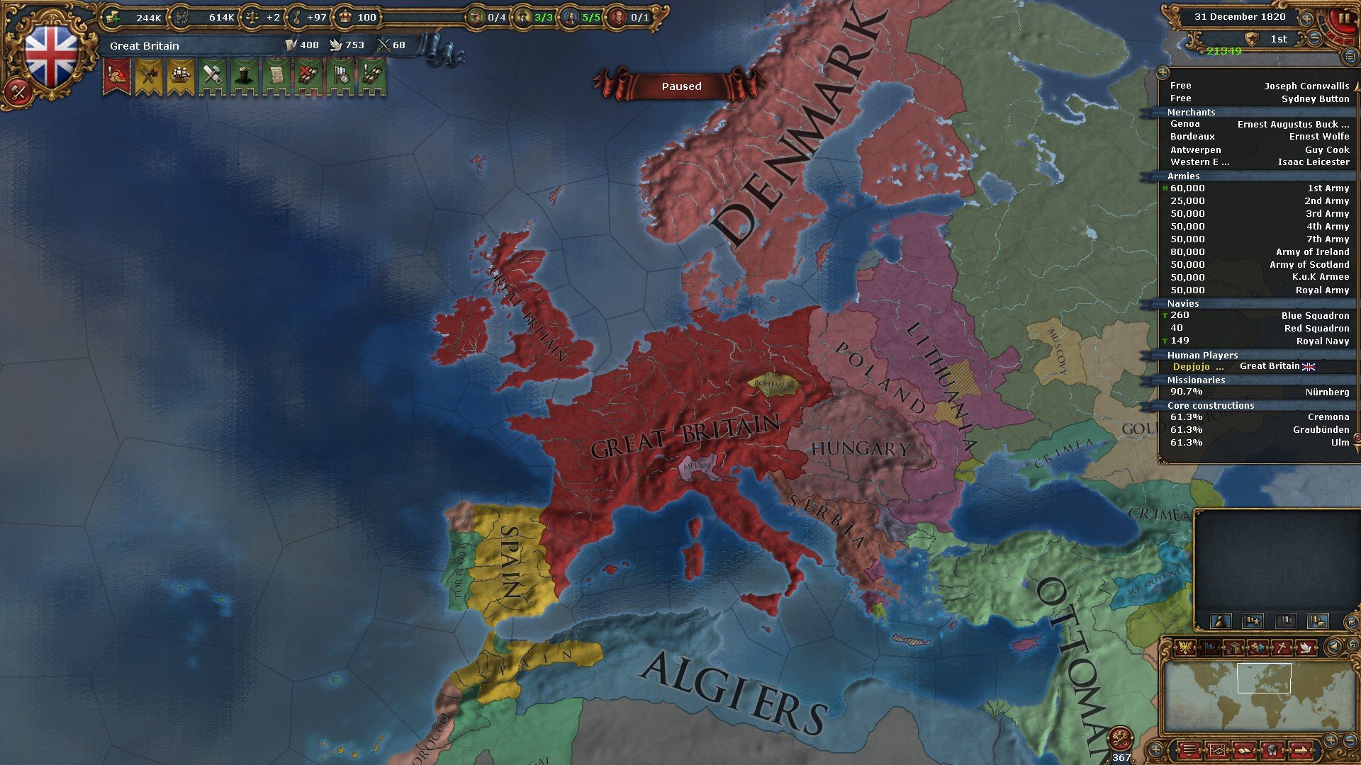 Largest army size in EU4? | Paradox Interactive Forums