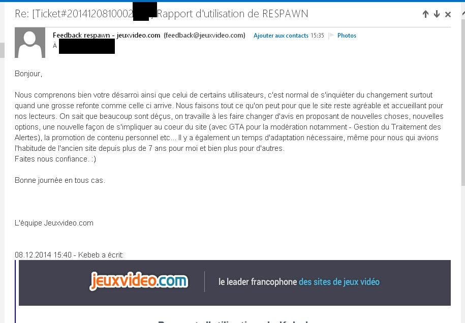 [ALERTE] Webedia à répondu à mon email ! sur le forum Blabla 18-25 ans ...