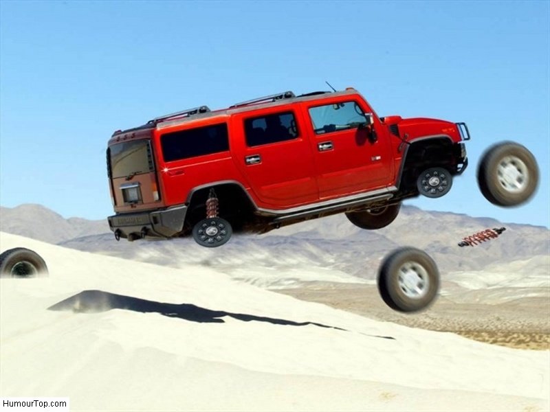 Le délire du Hummer rouge, vous allez m'expliquer sur le forum Blabla ...