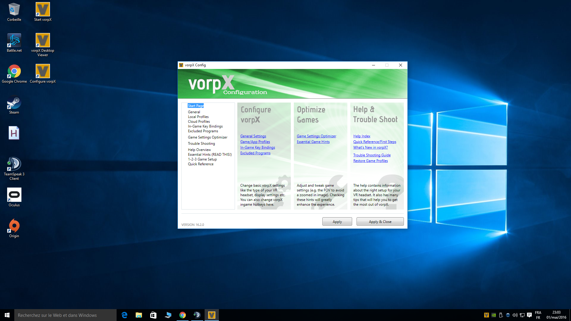 déception vorpx. sur le forum Réalité Virtuelle - 01-05-2016 12:03:34 ...
