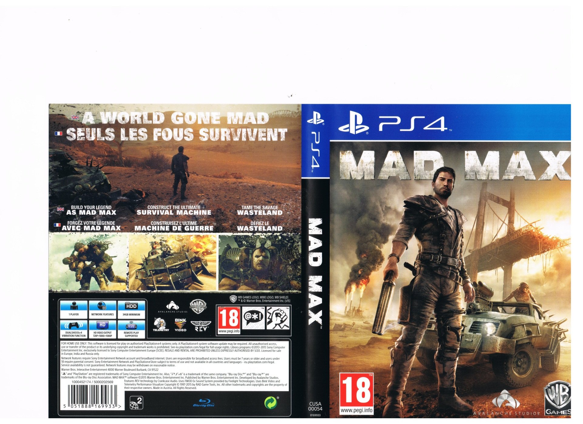 Je recherche la jaquette FR de Mad Max sur PS4 sur le forum PlayStation ...