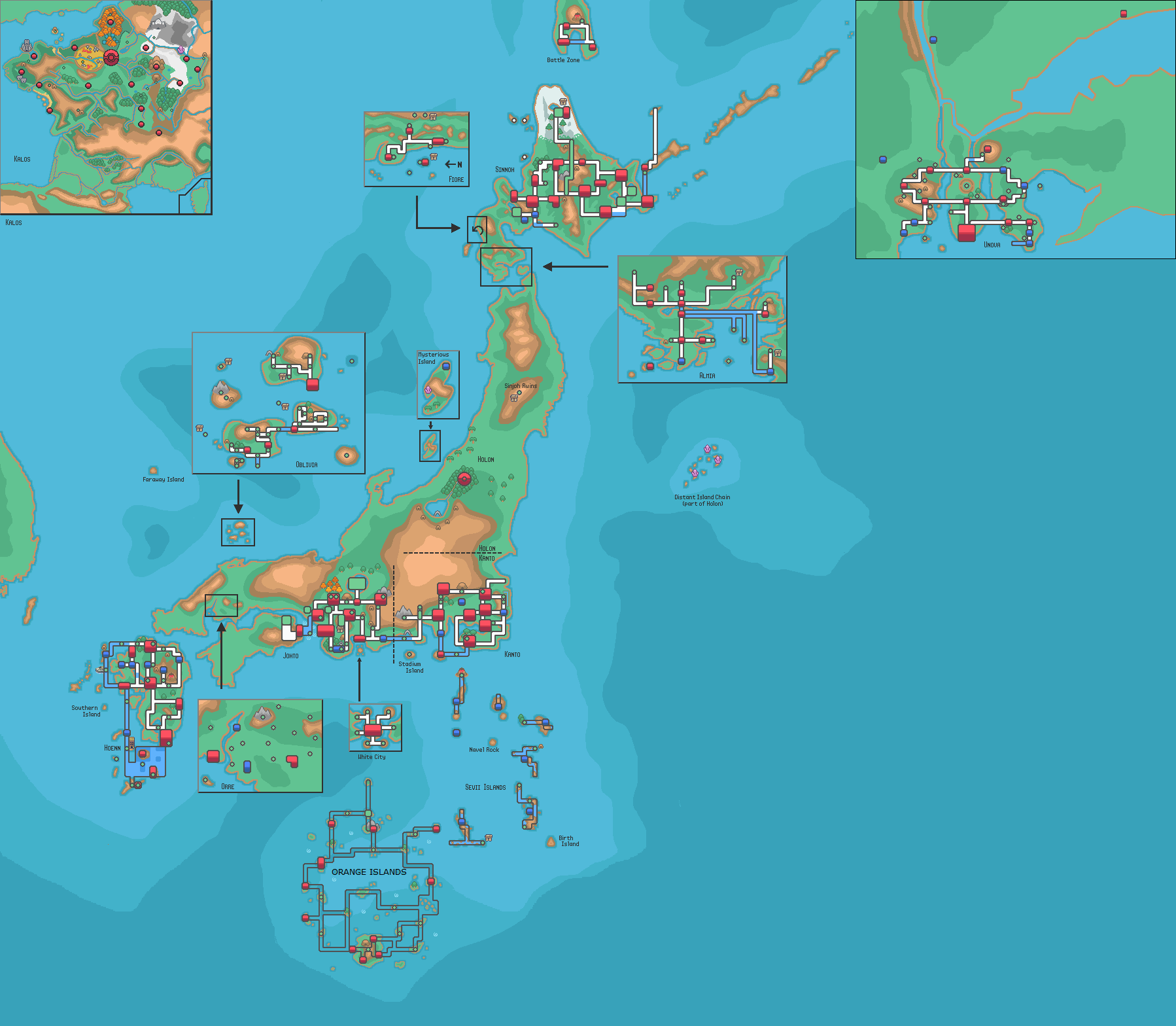 Existe-t-il une carte des régions Pokémon ? sur le forum Pokémon Ultra ...