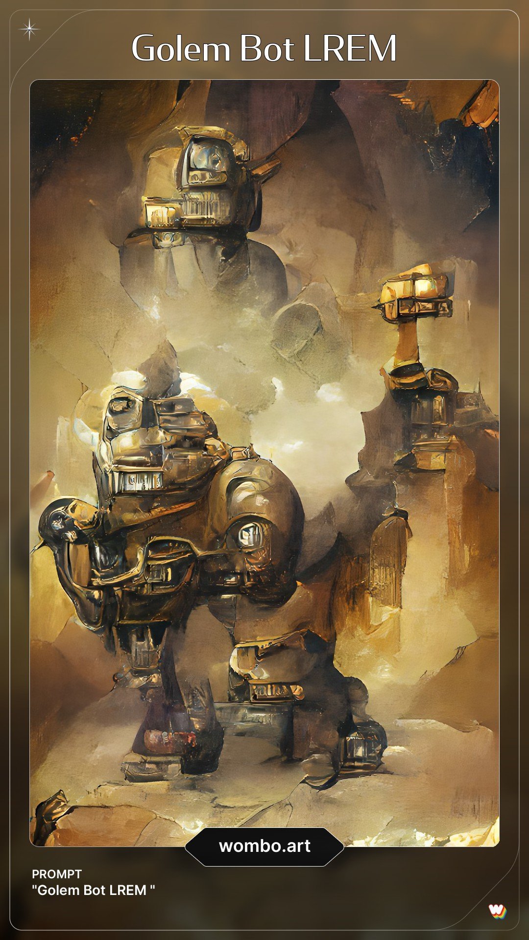 [IA Wombo] Ici en crée le plus beau Golem uniquement. sur le forum ...