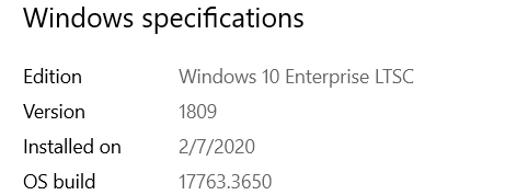 Les VRAIS CHAD sont sur Windows 10 LTSC IOT Enterprise sur le forum ...