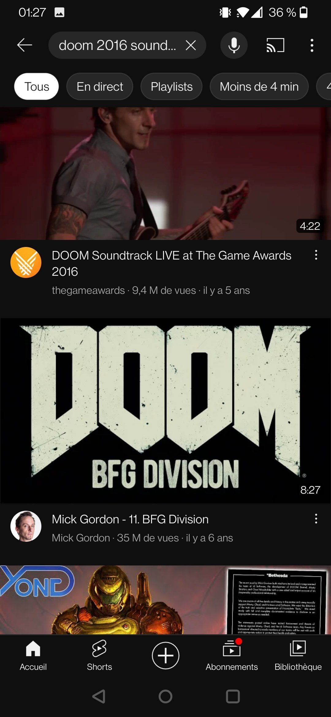 Bethesda qui s'est arrangé pour être detesté par Mick Gordon ces génies ...