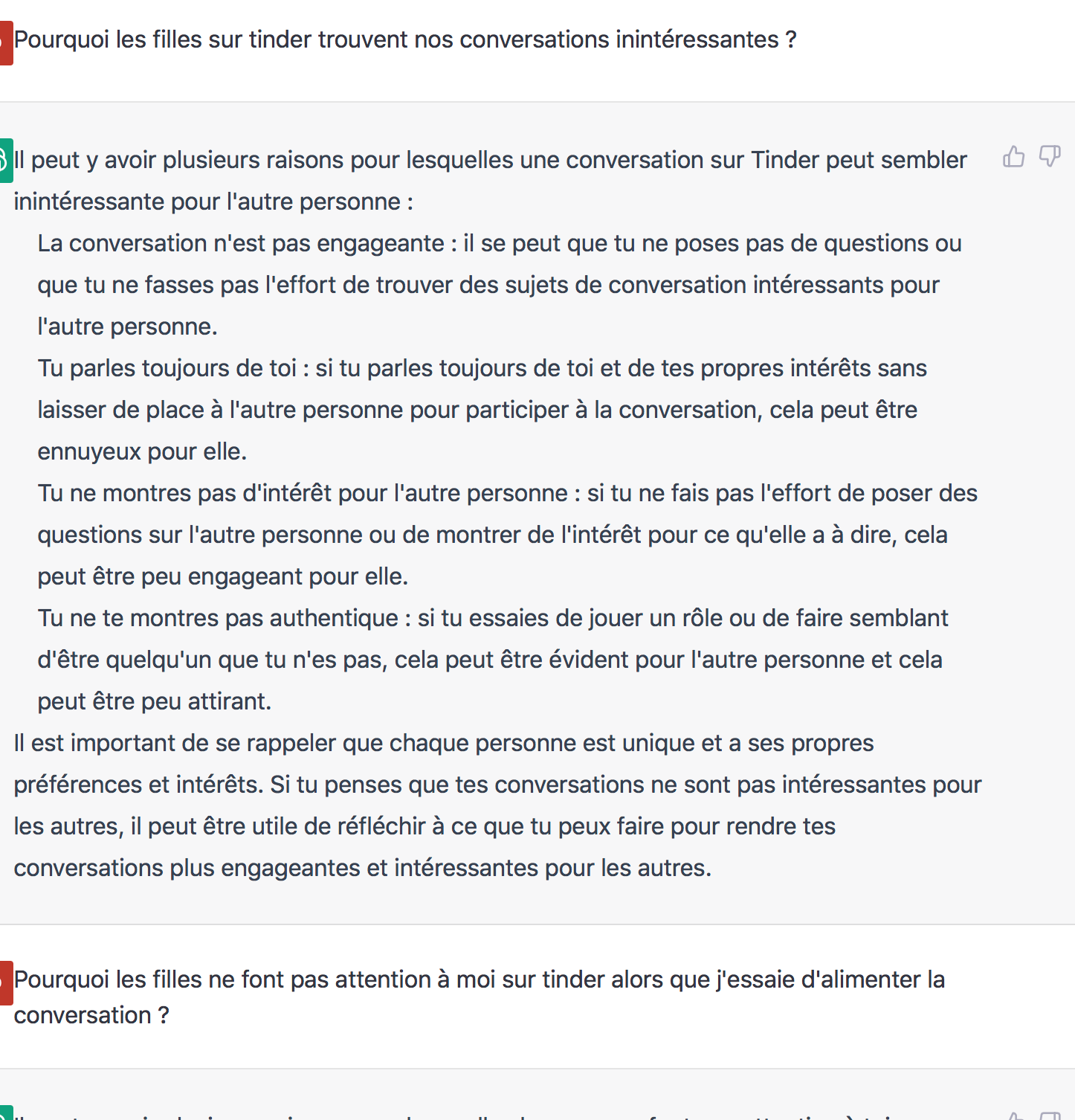 "gngngn les filles sur tinder ne s'intéressent pas à moi" -> la réponse ...