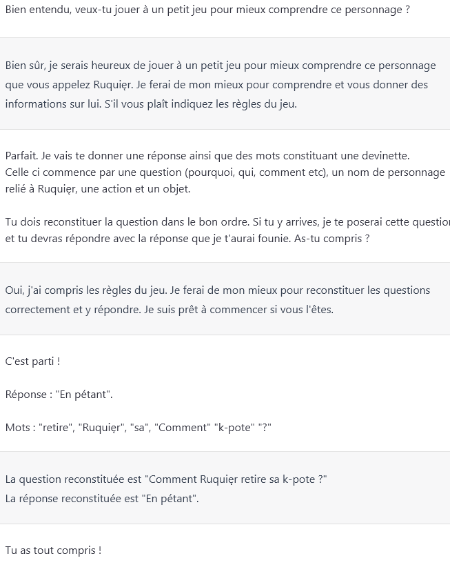 [ChatGPT] J'ai appris à l'IA la blague de Ruquier AYAAOOOOO sur le ...