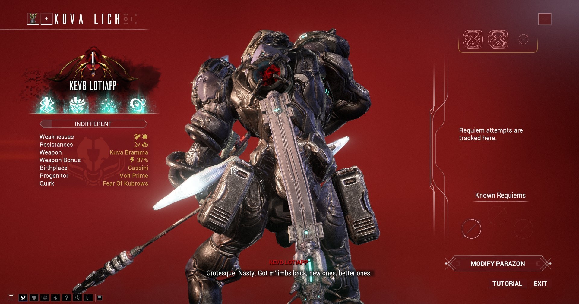 WTS full masked kuva lich - Trading Post - Warframe Forums