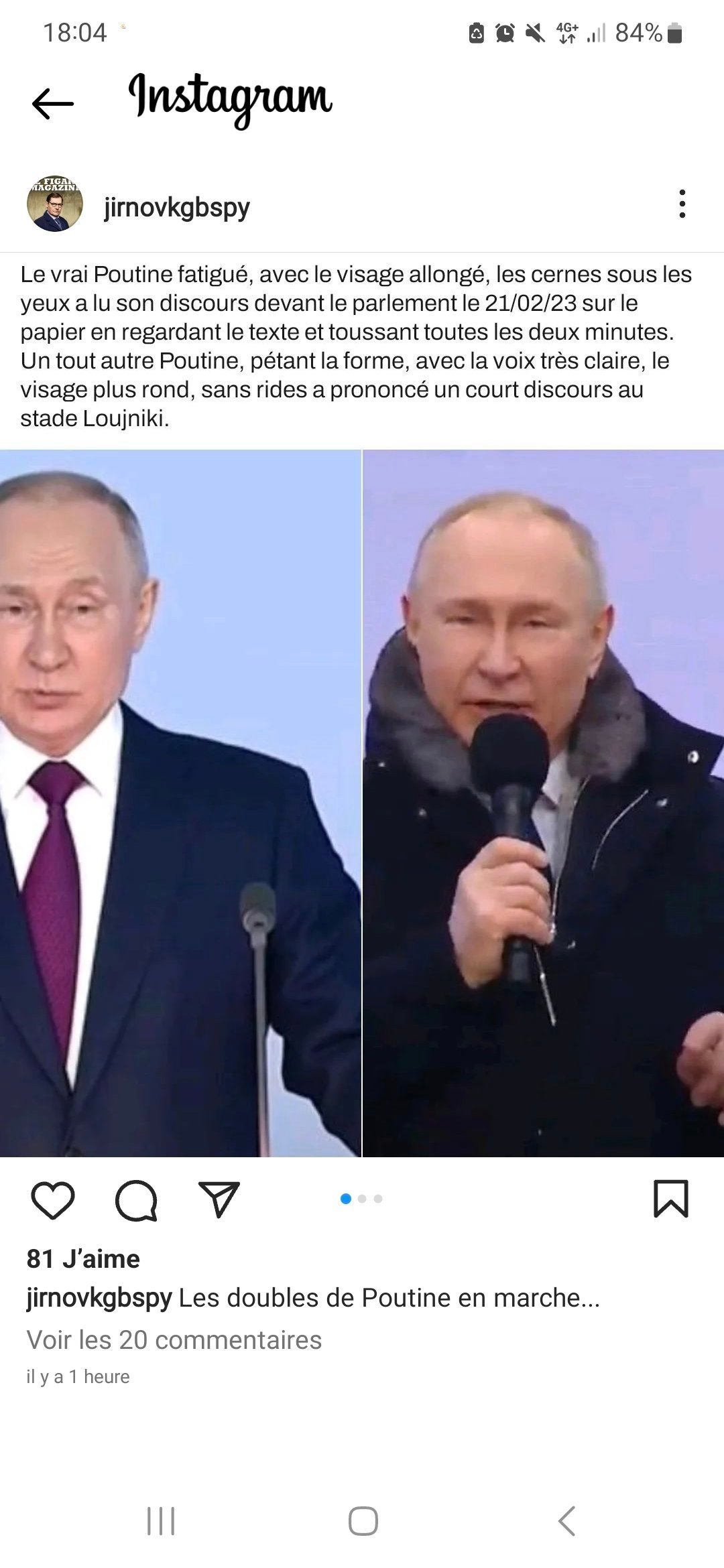 PHOTOS : Reconnaître le VRAI POUTINE et son SOSIE sur le forum Blabla ...