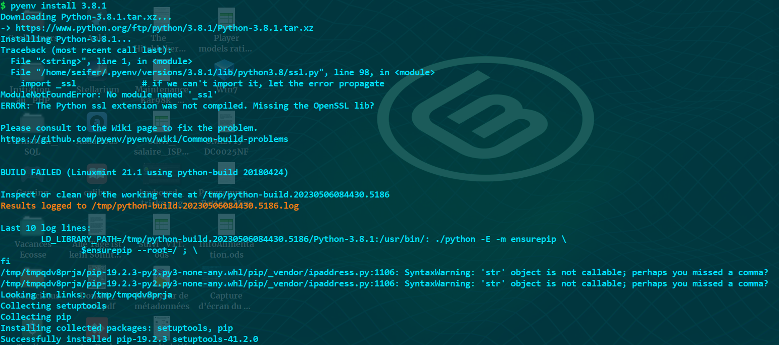 Les Jean-Informatique spé Python venez ici svp - Problème avec pyenv sur le forum Blabla 18-25 ...
