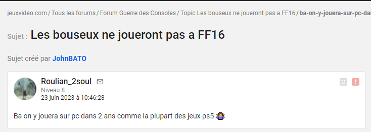 Le review bombing des bouseux sur GDC sur le forum Guerre des Consoles ...