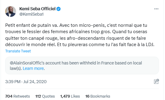 (Affaire TRAORE) Quand Alain SORAL faisait PROUT face à Kémi SEBA : sur ...