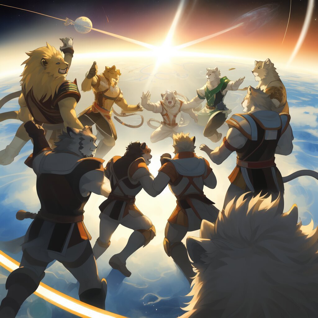 [IA] Un khey pour me faire un dessin de 100 lions Algérien contre le ...