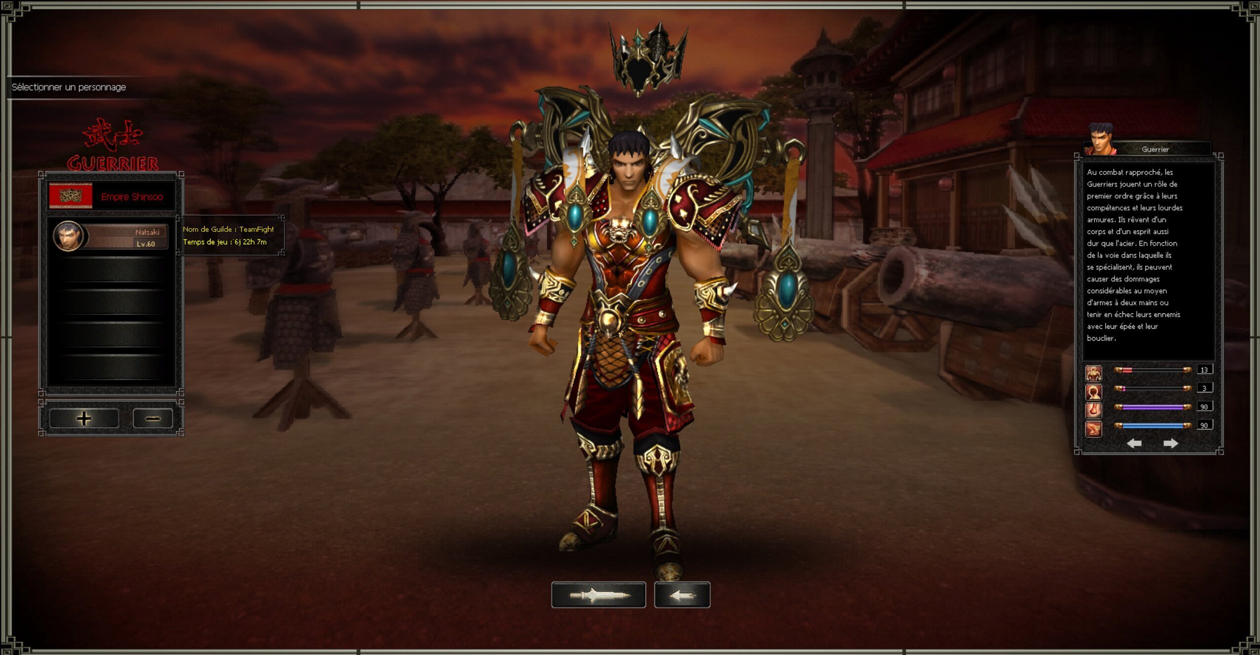 Kyanito Càc pve & Natsaki Mentale pvp - Guerrier - Metin2 France