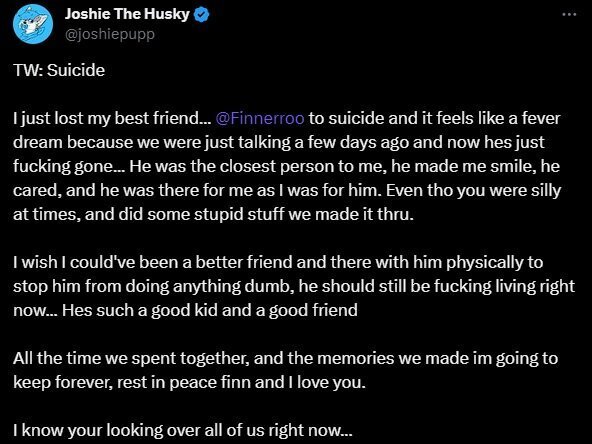 Le femboy Finnerroo est mort sur le forum Blabla 18-25 ans - 07-12-2023 ...