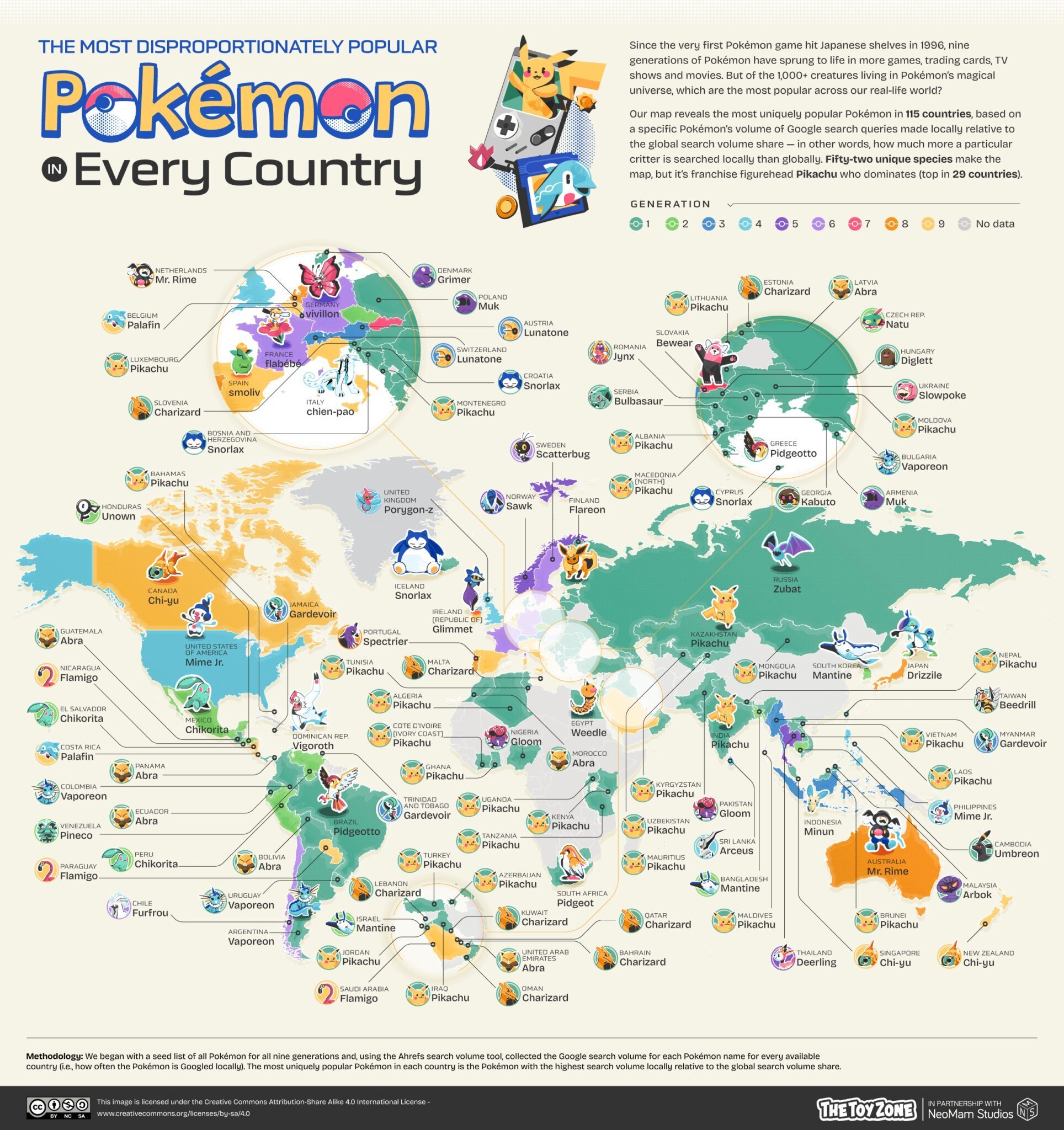Stats: les Pokemon les plus populaires par pays. sur le forum Guerre ...