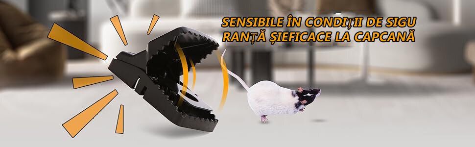 Set 6 capcane pentru soareci, Yulinland, Interior/Exterior, ABS, Negru ...