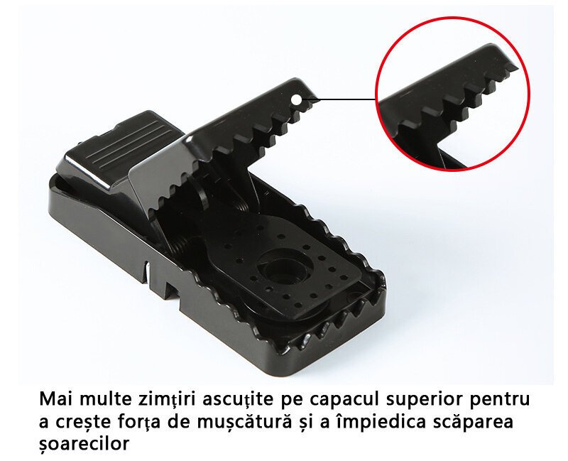 Set 6 capcane pentru soareci, Yulinland, Interior/Exterior, ABS, Negru ...