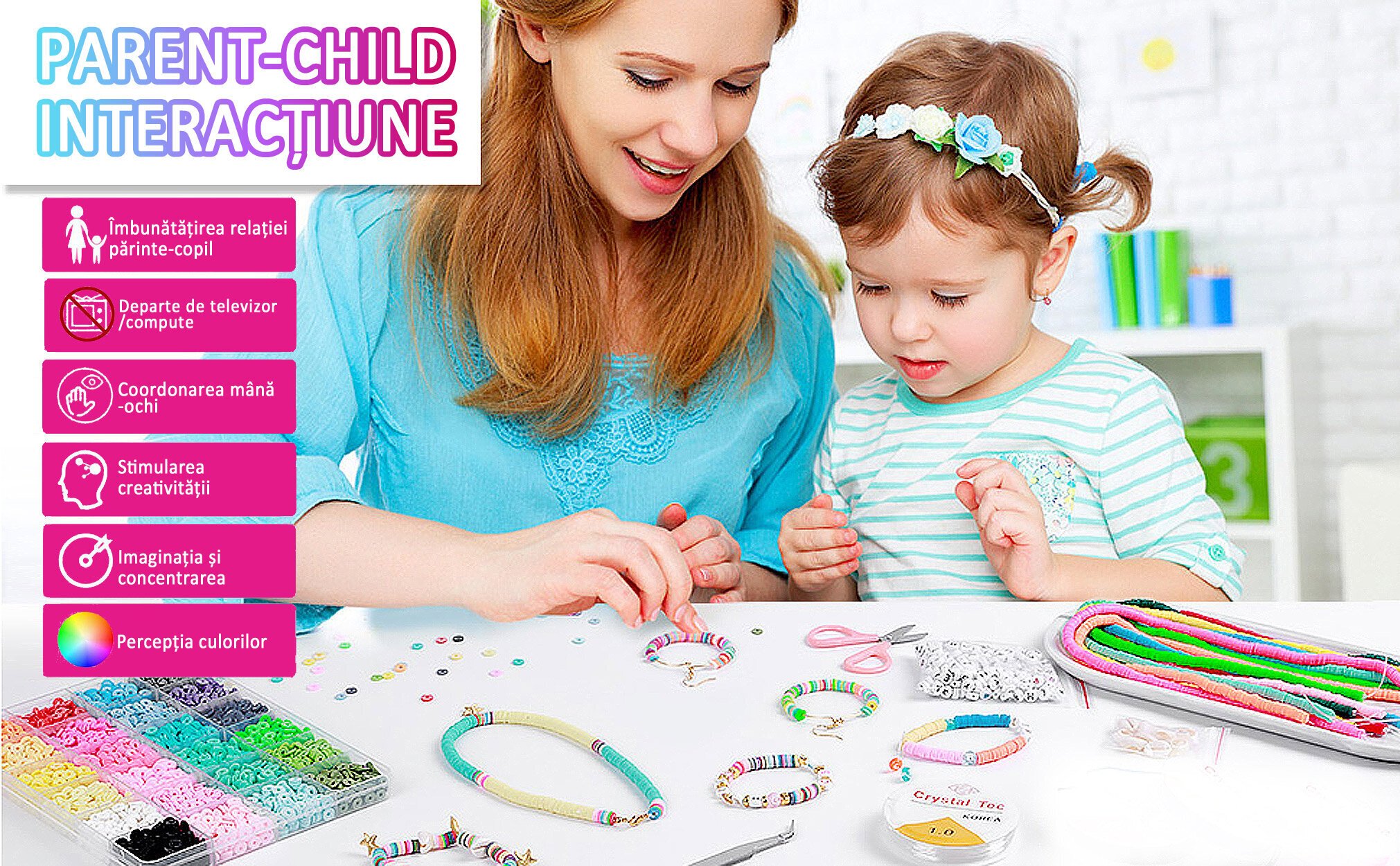 Kit de 4800 de bucati margele de argila, Yulinland, Pentru realizarea ...