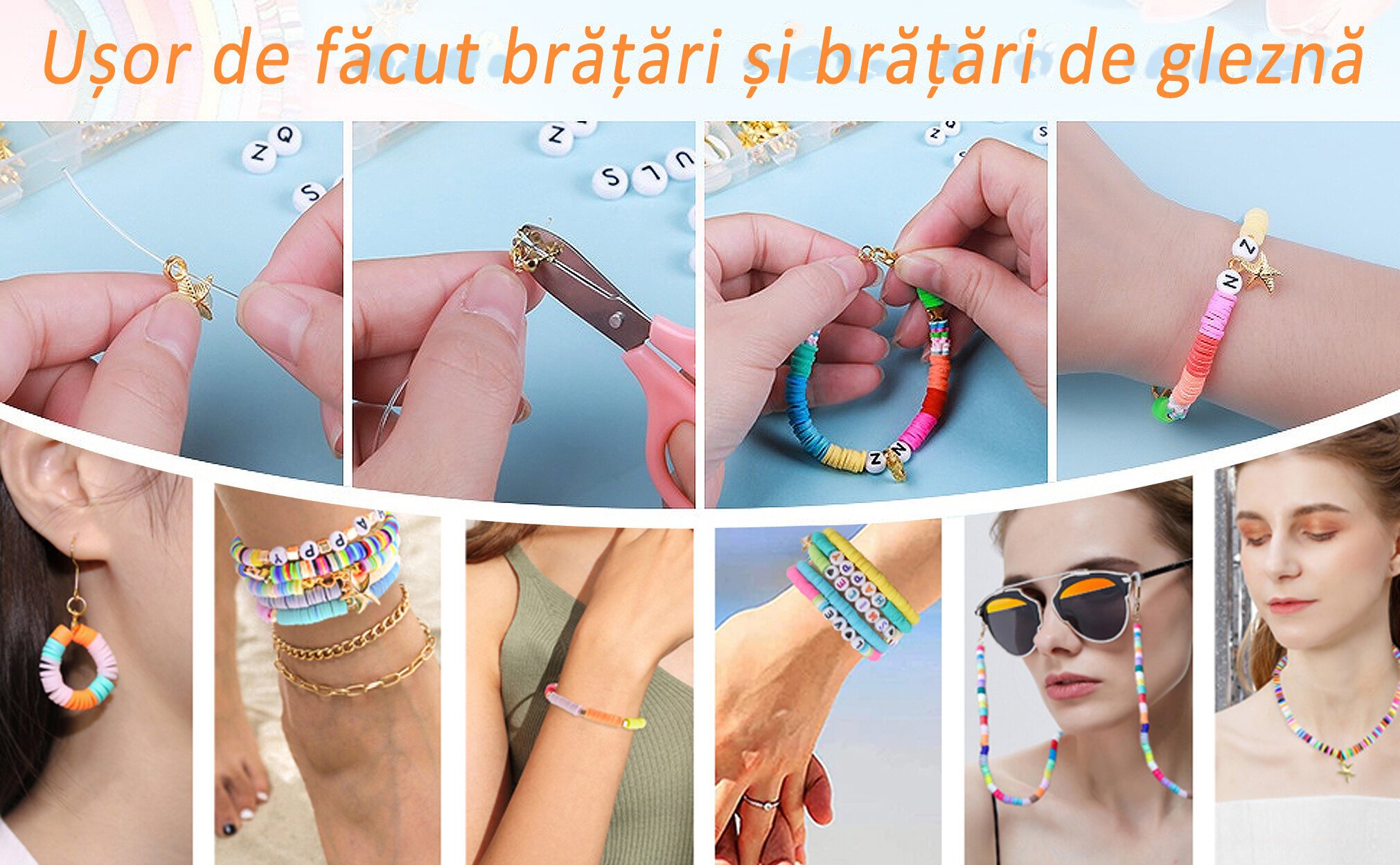 Kit de 4800 de bucati margele de argila, Yulinland, Pentru realizarea ...