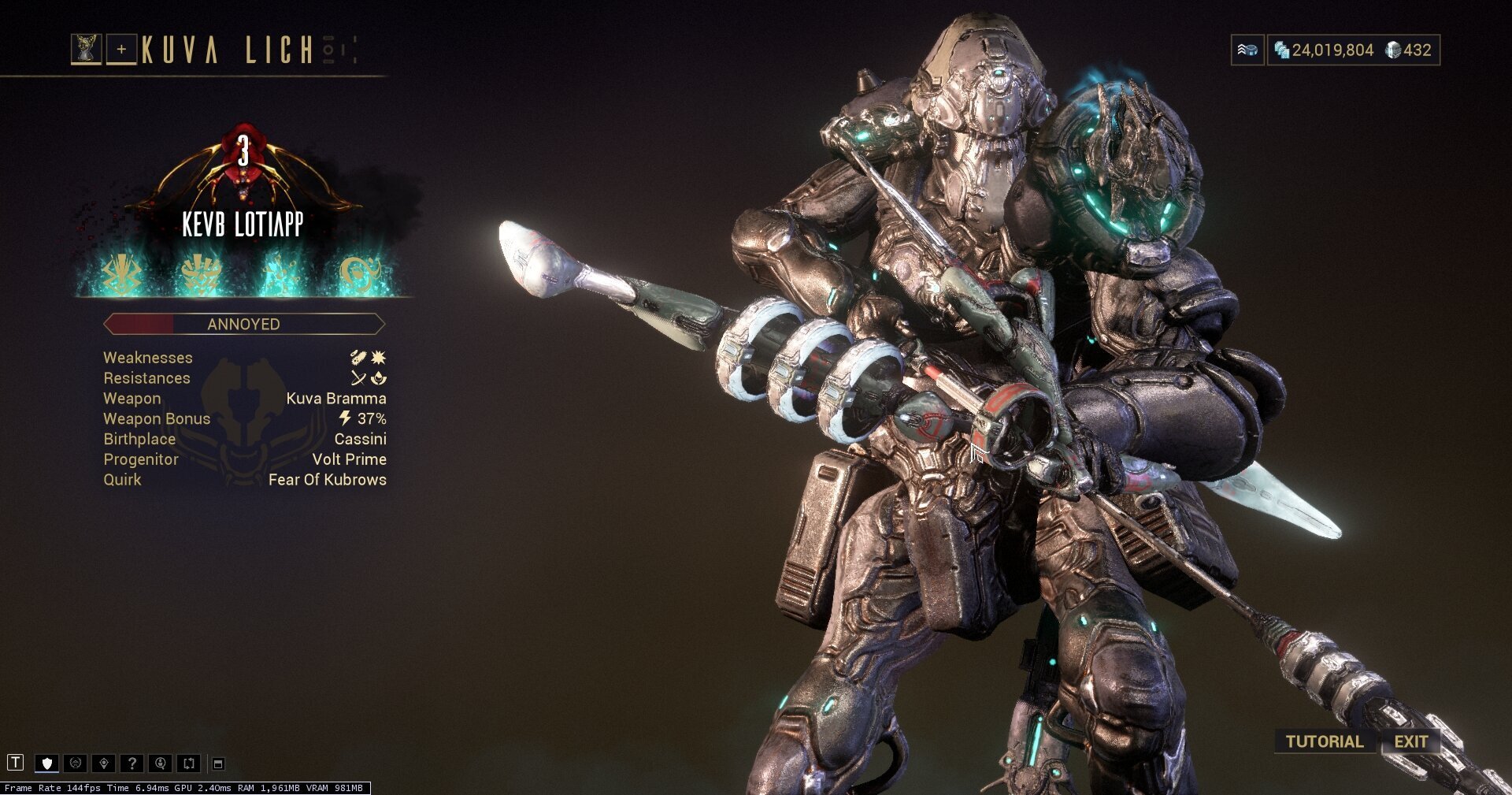 WTS full masked kuva lich - Trading Post - Warframe Forums