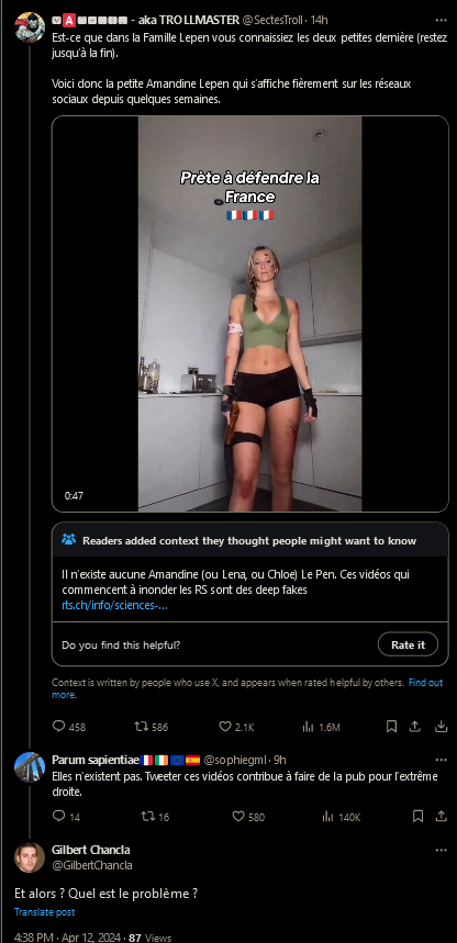Amandine Le Pen, Lena Maréchal… Quels sont ces deepfakes sur le forum ... Amandine Le Pen, Lena Maréchal… Quels sont ces deepfakes sur le forum ...