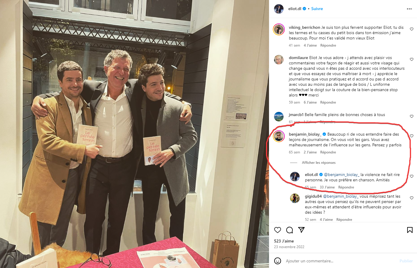 [BMG] Benjamin Biolay HARCELE le khey Eliot Deval (CNEWS) sur insta et se fait humilier sur le ...