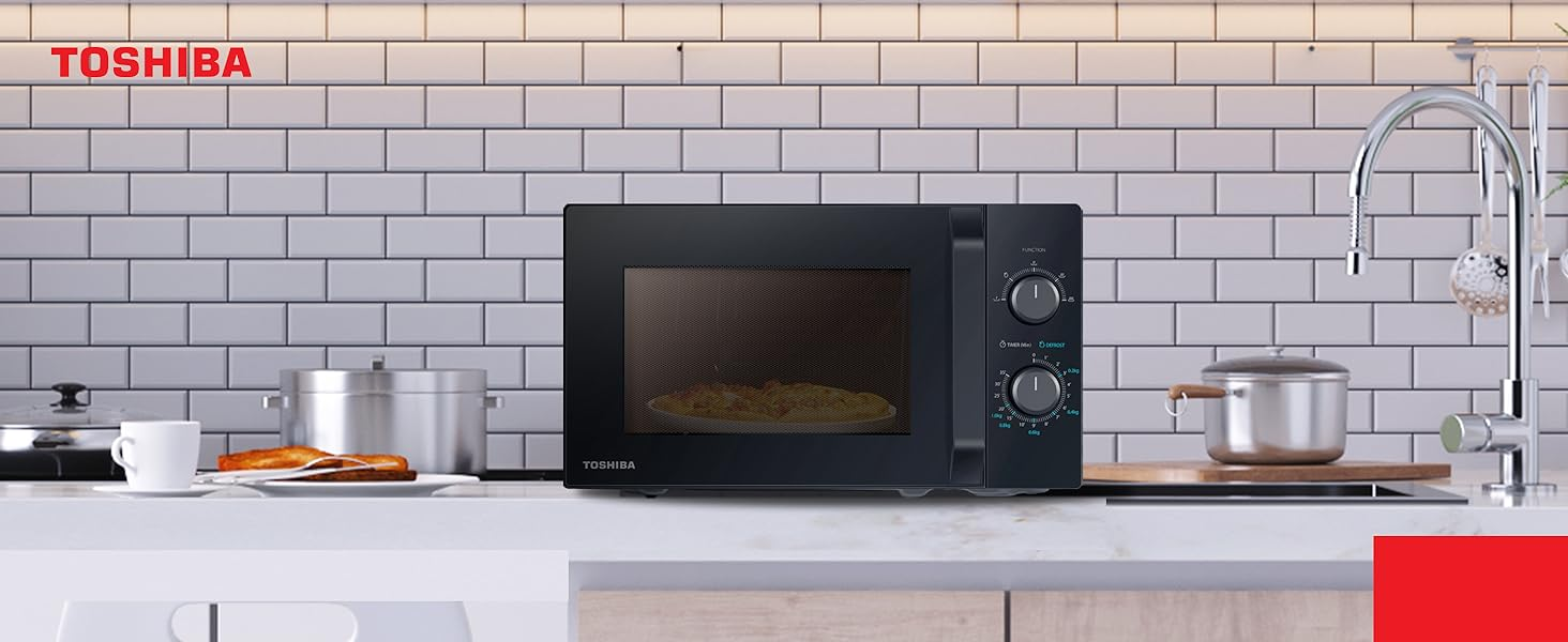 Micro-ondes mono-fonction Toshiba Micro-ondes pose libre - - MW2-MM20PF(BK) - Noir - 20L - 800W ...