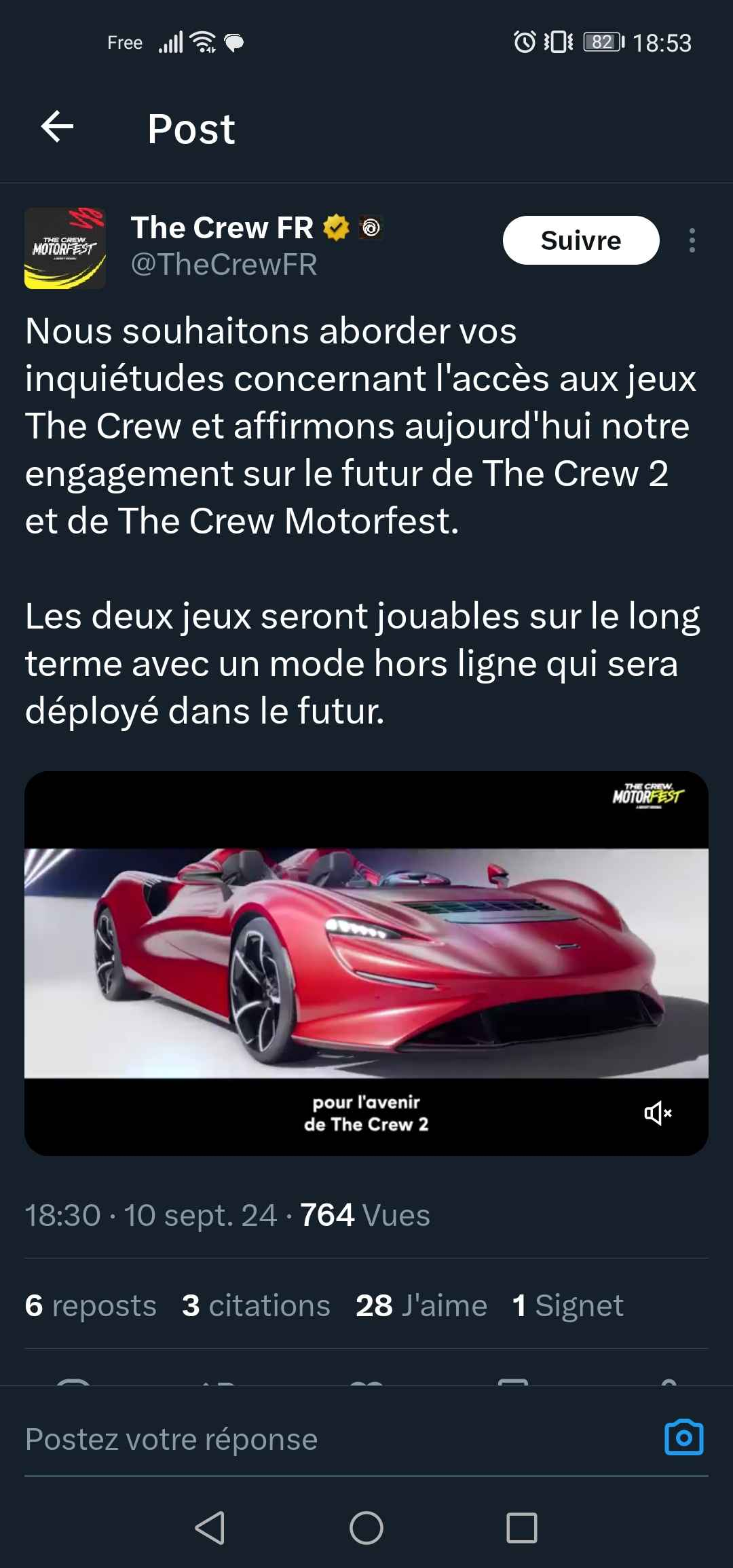 The Crew 2 - Fermeture des serveurs sur le forum Guerre des Consoles - 10-09-2024 16:57:54 ...