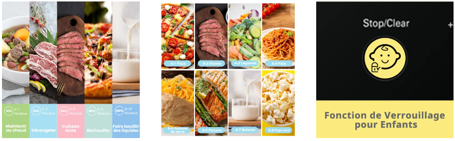 Micro-ondes encastrable COMFEE CBMAG820BJL-BK - 800W - Grill 1000 W ...