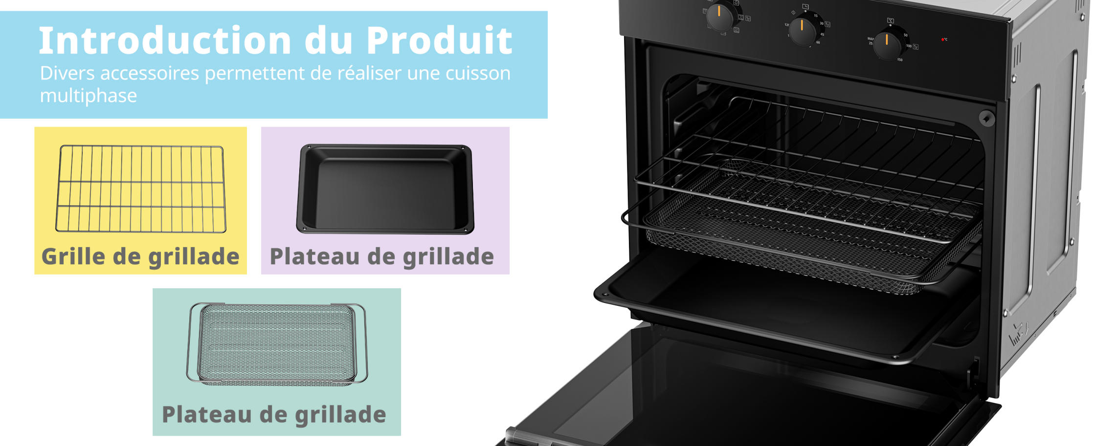 Four encastrable Comfee Four encastrable Air Fry 60 L Noir Classe A ...