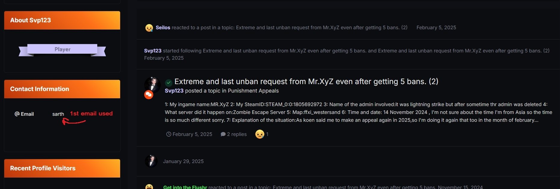 banned permanent ,why? - Punishment Appeals - NiDE